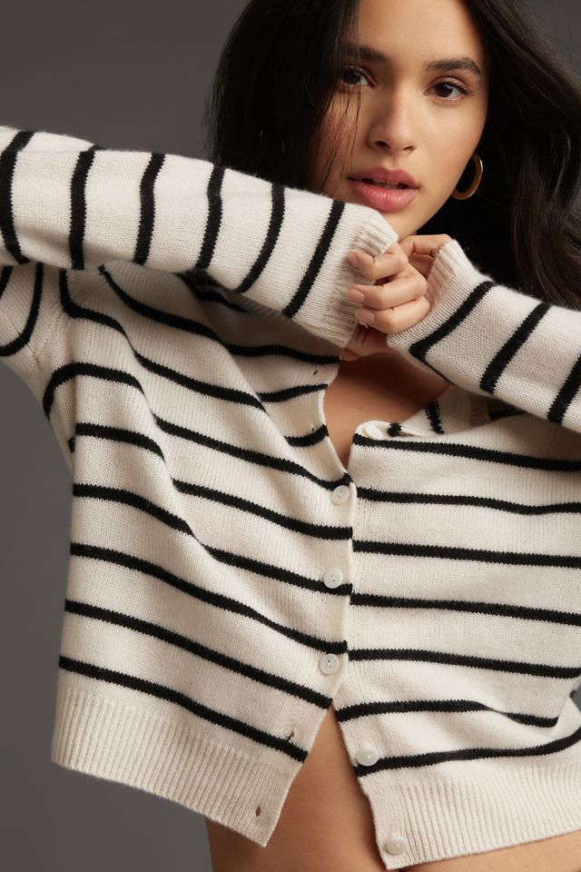 Reformation Clara Cashmere Crew Cardigan Sweater | Anthropologie