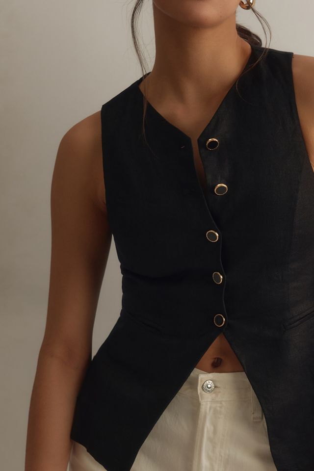 Reformation Aspen Linen Top | Anthropologie