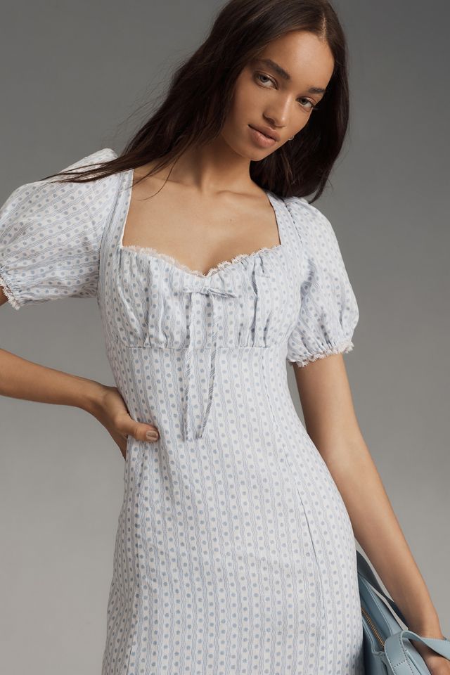 Reformation Cherise Linen Midi Dress | Anthropologie