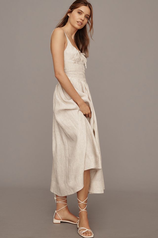 Reformation Balia Linen Midi Dress | Anthropologie