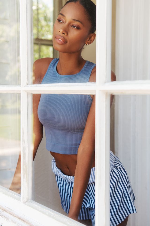 The Reegan Seamless Ribbed Cropped Tank Top | Anthropologie UK