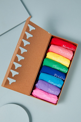 Set of 8 Stripe & Stare Days of the Week Knickers | Anthropologie UK