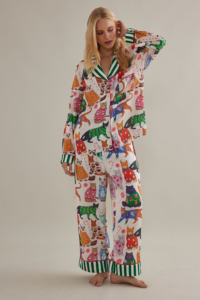 Karen Mabon Have Yourself A Meowy Little Christmas Long-Sleeve Pyjamas ...