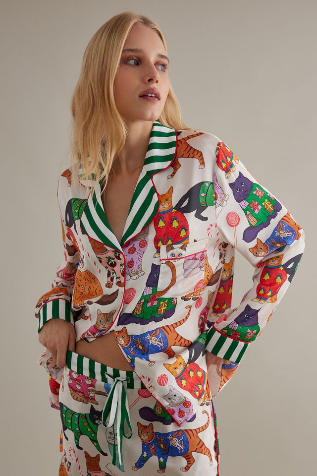 Karen Mabon Have Yourself A Meowy Little Christmas Long-Sleeve Pyjamas ...