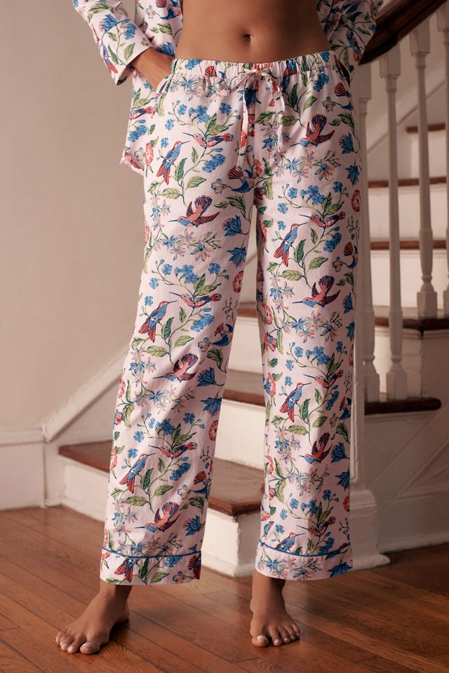 Printfresh Hummingbird Haven Long-Sleeve Pajama Set | Anthropologie