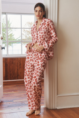 Desmond & Dempsey Long-Sleeve Pajama Set | Anthropologie