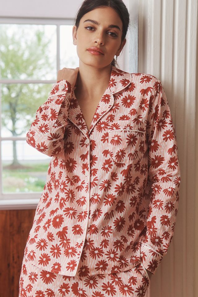 Desmond & Dempsey Long-Sleeve Pajama Set | Anthropologie