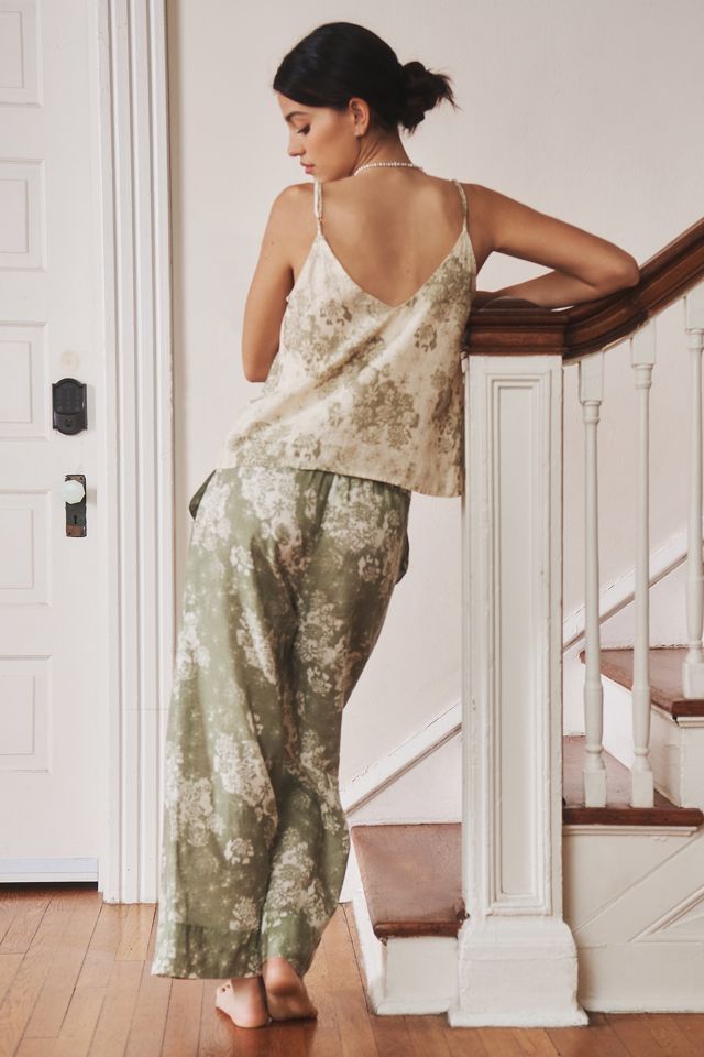Desmond & Dempsey Linen Cami & Wide-Leg Pajama Set | Anthropologie