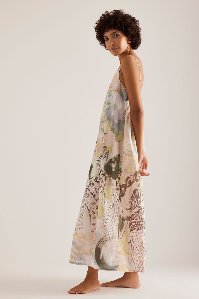Desmond & Dempsey Sleeveless Square-Neck Night Dress | Anthropologie UK