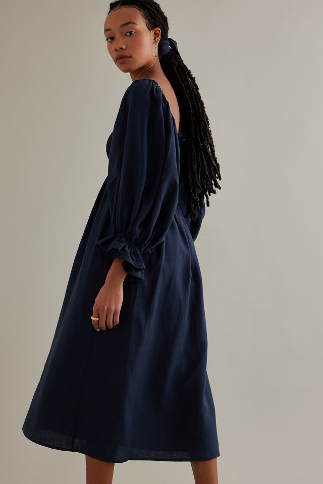 Sleeper Atlanta Linen Midi Dress | Anthropologie UK