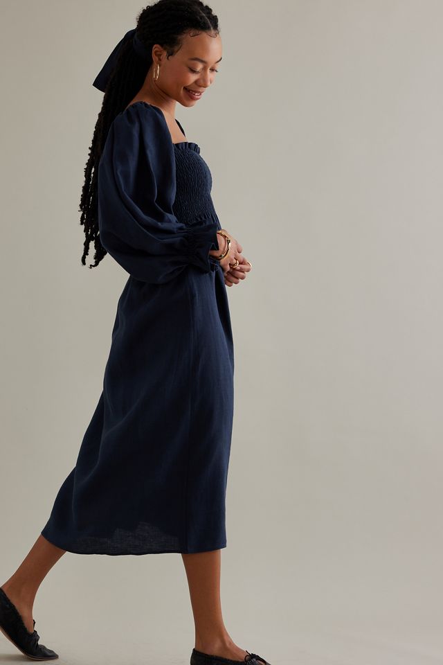 Sleeper Atlanta Linen Midi Dress | Anthropologie UK