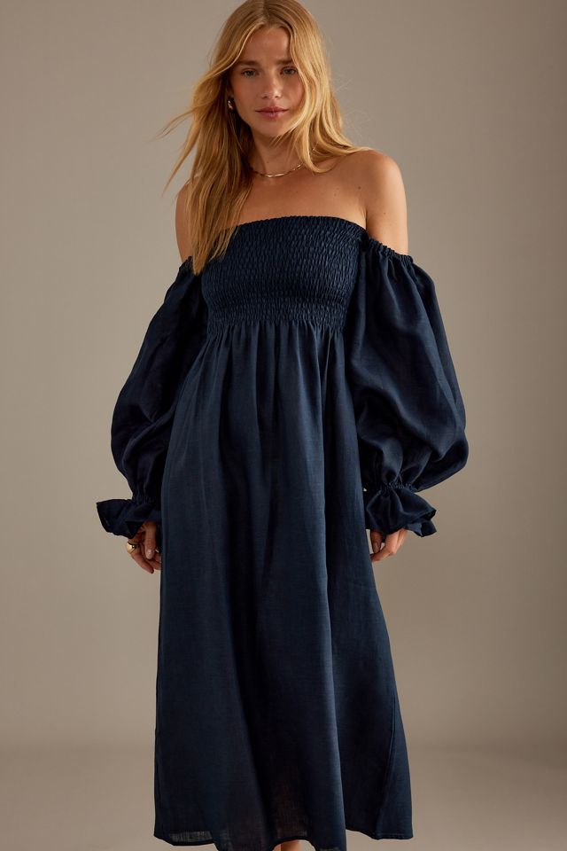 Sleeper Atlanta Linen Midi Dress | Anthropologie UK