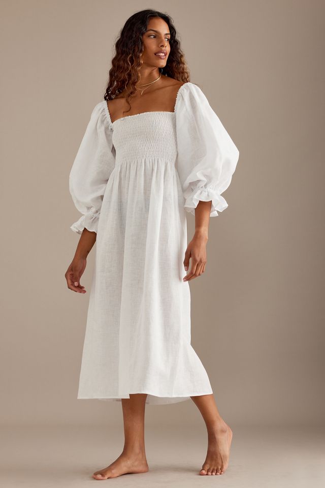 Sleeper Atlanta Linen Midi Dress | Anthropologie UK