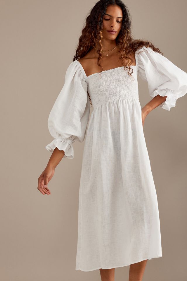 Sleeper Atlanta Linen Midi Dress | Anthropologie UK