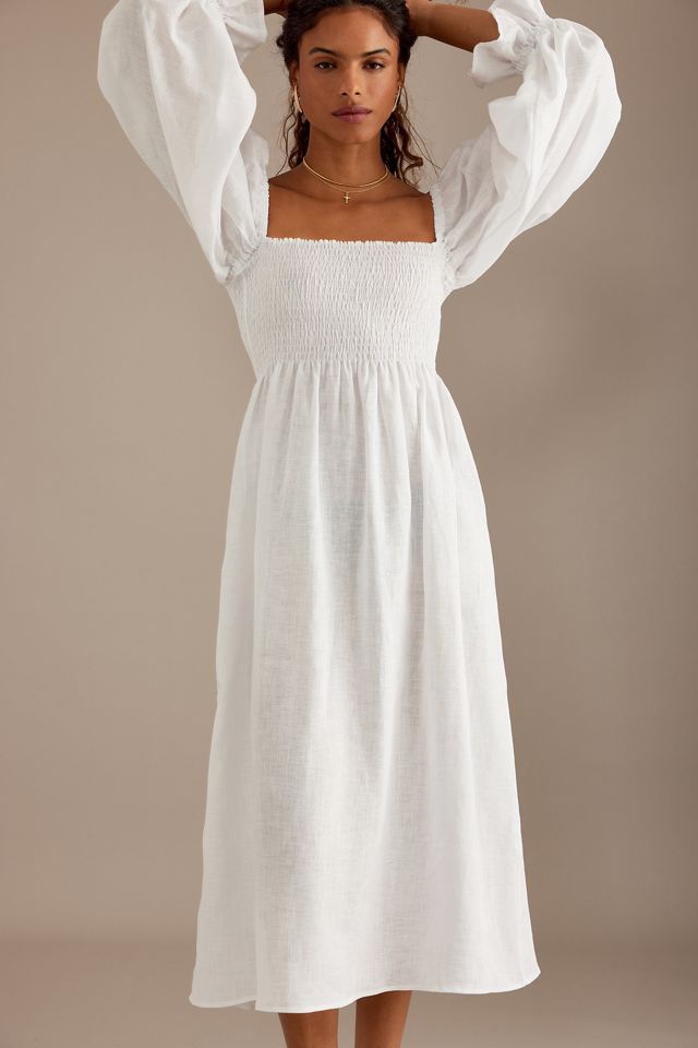 Sleeper Atlanta Linen Midi Dress | Anthropologie UK