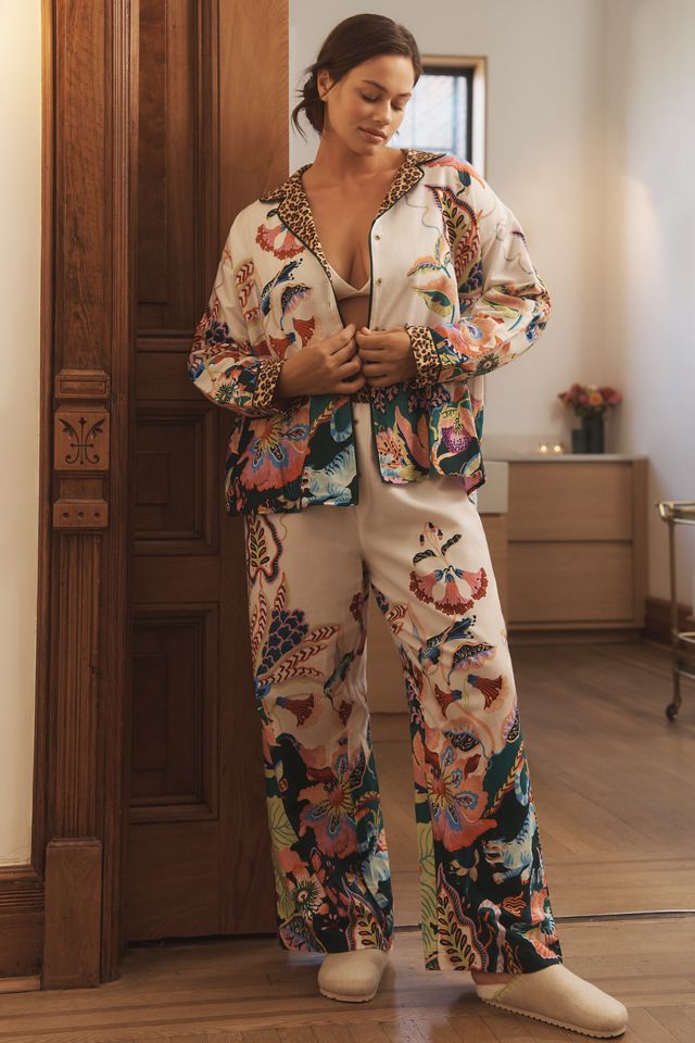 By Anthropologie Flannel Buttondown Pyjama Top