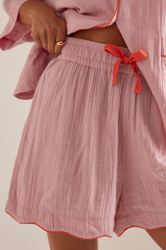 TBCo Short Scallop-Trim Pyjama Set | Anthropologie UK