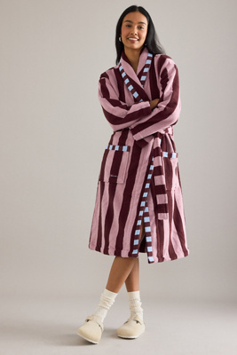 TBCo Pink Stripe Cotton Robe | Anthropologie UK