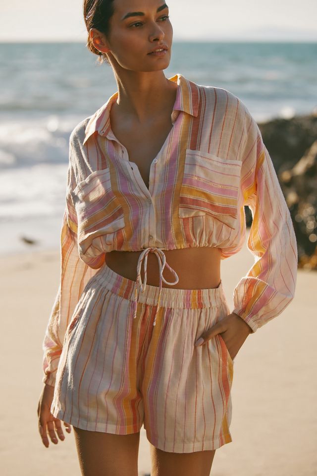 LSPACE Lucia Poplin Shorts | Anthropologie