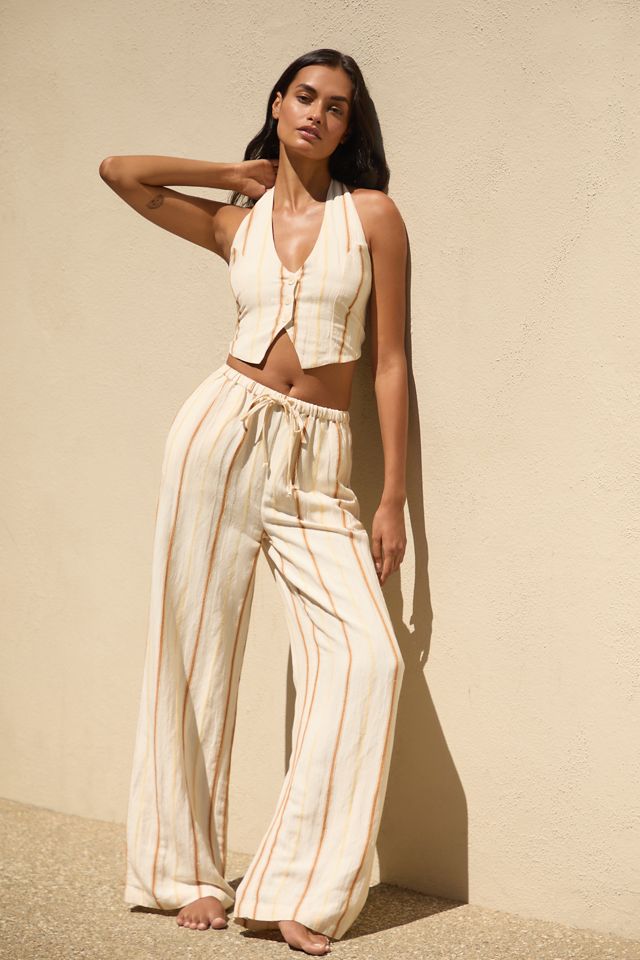 LSPACE Beach House Linen Vest | Anthropologie