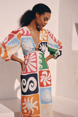 Cala de la Cruz x Anthropologie Gaia Puff Sleeve Maxi Dress | Anthropologie
