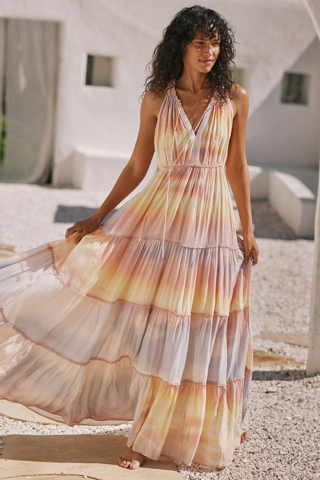 PQ Swim Tiered Ruffle Maxi Dress | Anthropologie