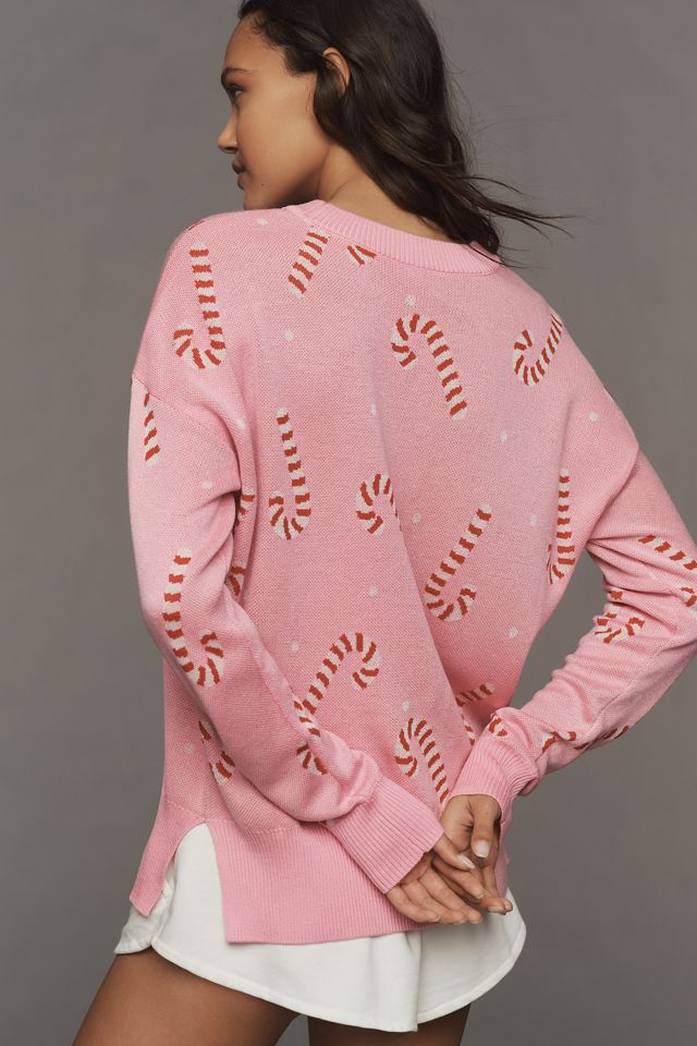 Beach Riot Callie Candy Cane Sweater | Anthropologie