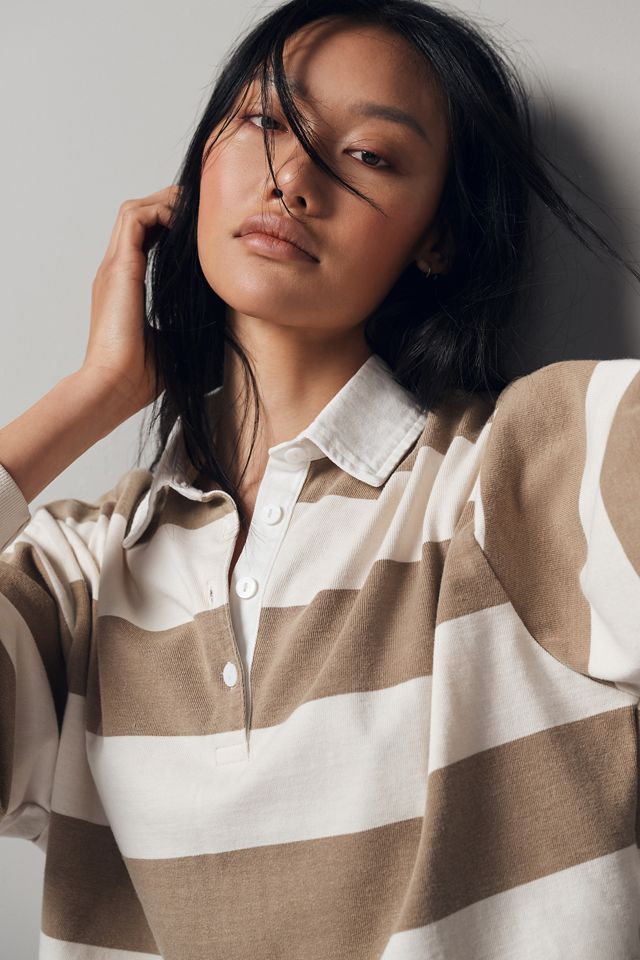 The Upside Duke Crop Polo Top | Anthropologie