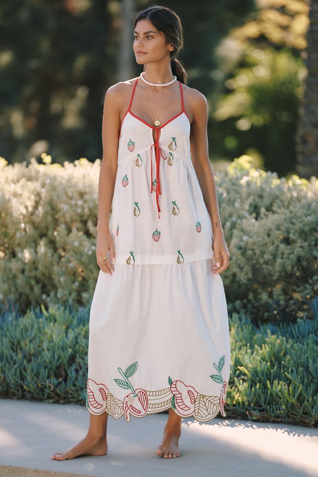 Robe Celandine à œillets ornée de fruits | Anthropologie FR