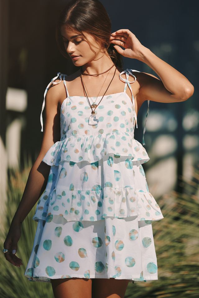 Celandine Tiered Mini Apron Dress | Anthropologie