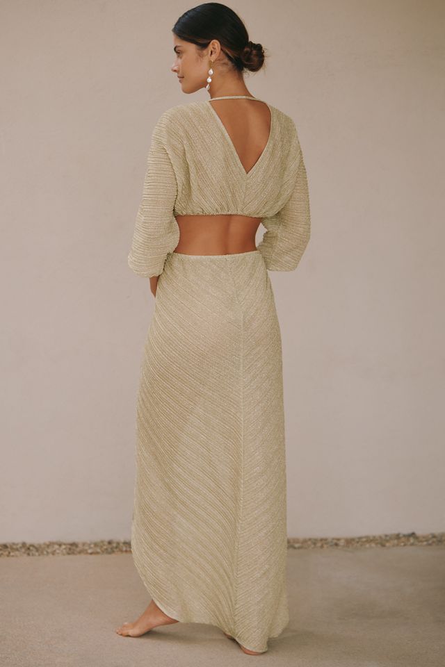 Robe Maxi Croisée Plissée Stevie de Suboo | Anthropologie