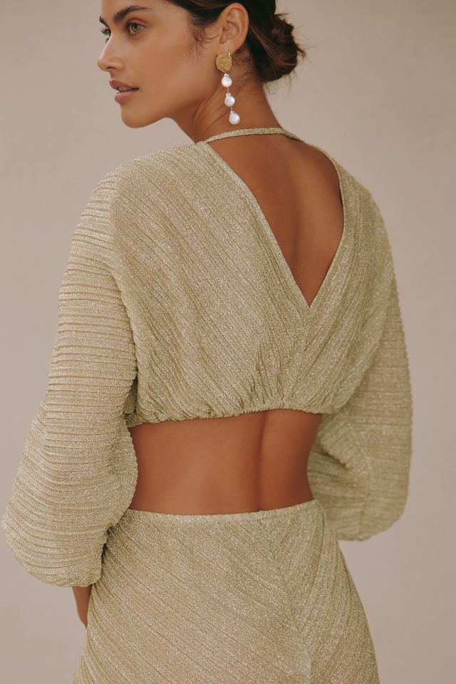 Robe Maxi Croisée Plissée Stevie de Suboo | Anthropologie