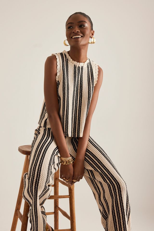 Object Sleeveless Striped Knit Top | Anthropologie UK