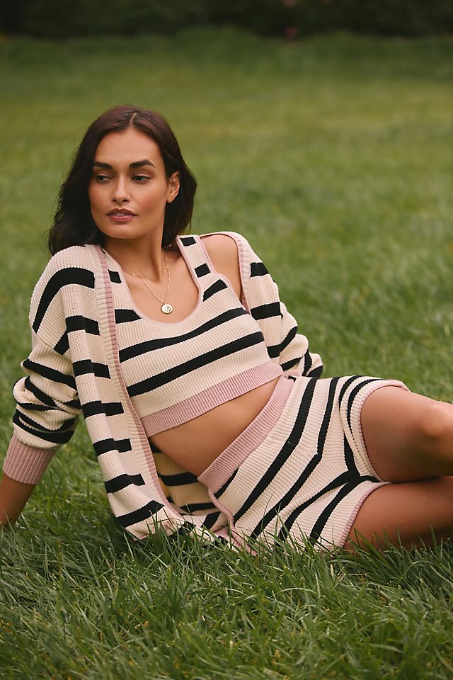 Flat White Knit Crop Top | Anthropologie Flat White Knit Crop Top | Anthropologie