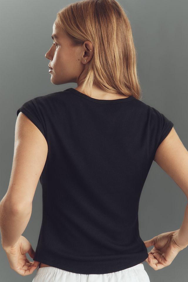 The Betty Crew-Neck Baby Muscle Tee by Maeve | Anthropologie