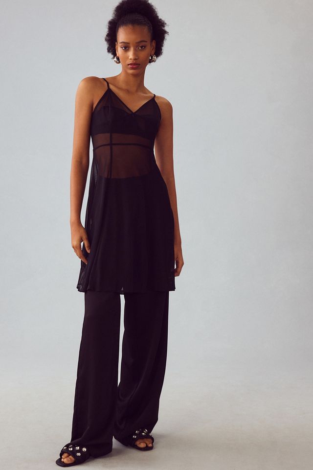 English Factory Sheer Mesh Tunic Dress | Anthropologie
