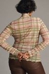 Pilcro Mesh Plaid Turtleneck Top | Anthropologie UK