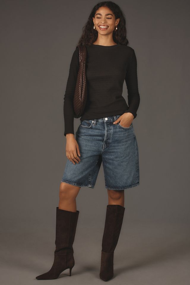 Pilcro Long-Sleeve Sheer Top | Anthropologie