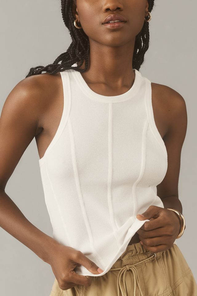 Pilcro Corset Rib Tank | Anthropologie