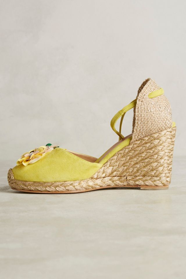 Castaner Carina Citron Wedges | Anthropologie