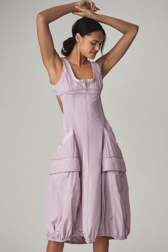 Daily Practice Fastpack Bubble-Hem Midi Dress | Anthropologie