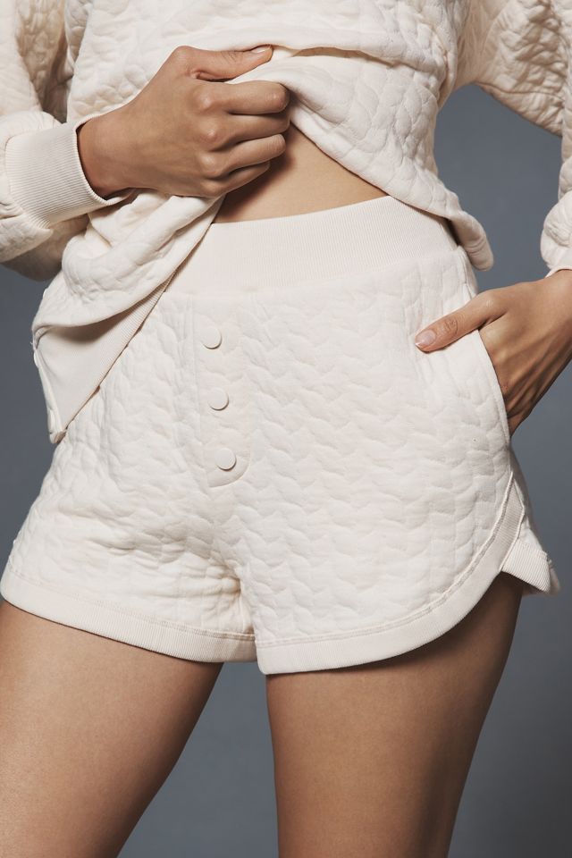 Grey State Quilted Teddy Shorts | Anthropologie UK