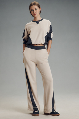Sundry Wide-Leg Colorblock Sweatpants | Anthropologie