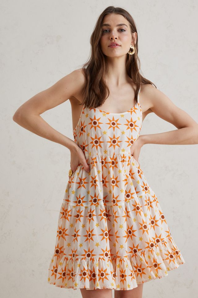 Tile-Print Mini Dress | Anthropologie UK