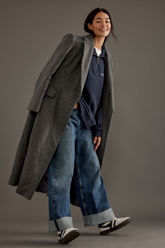 4th & Reckless Marla Half-Zip Oversized Polo Sweatshirt | Anthropologie UK