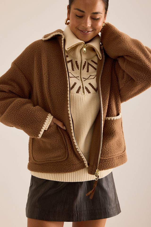 Varley Ruiko Zip Fleece Jacket | Anthropologie UK