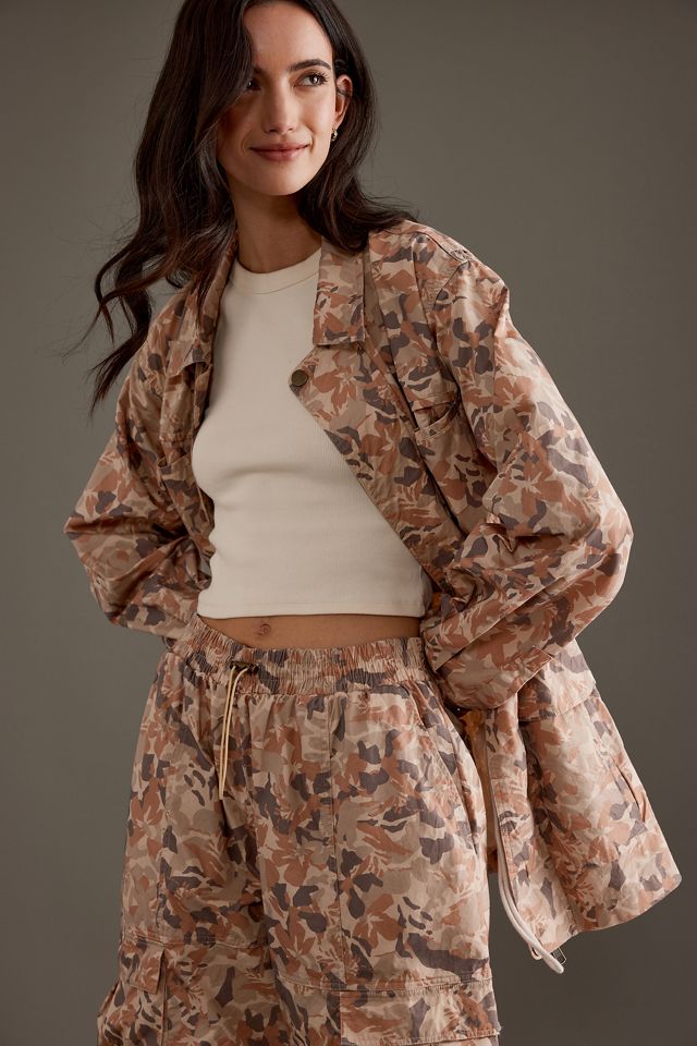 The Upside Organic Cotton Printed Camo Henley Jacket | Anthropologie ES