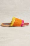 Proud Mary Raffia Fringe Slide Sandals | Anthropologie
