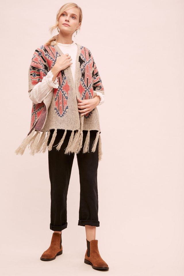 Western Fringe-Tasselled Shawl | Anthropologie UK