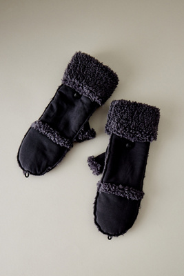 UGG Suede Fleece-Lined Mittens | Anthropologie UK